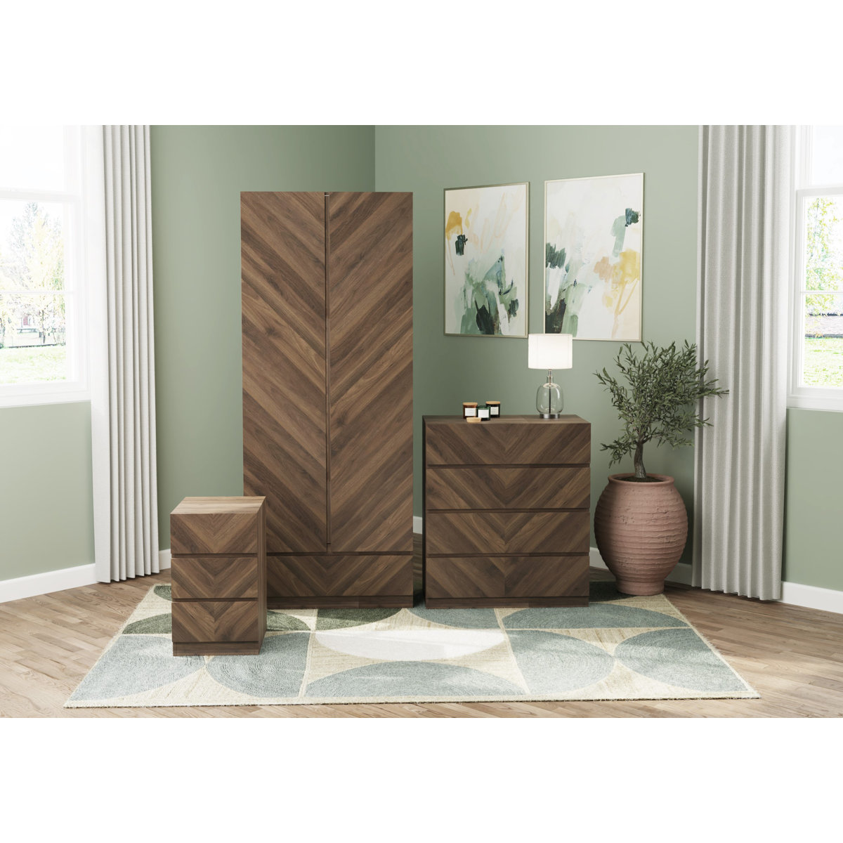 Alpen Home Kascha 3 Piece Bedroom Set Uk